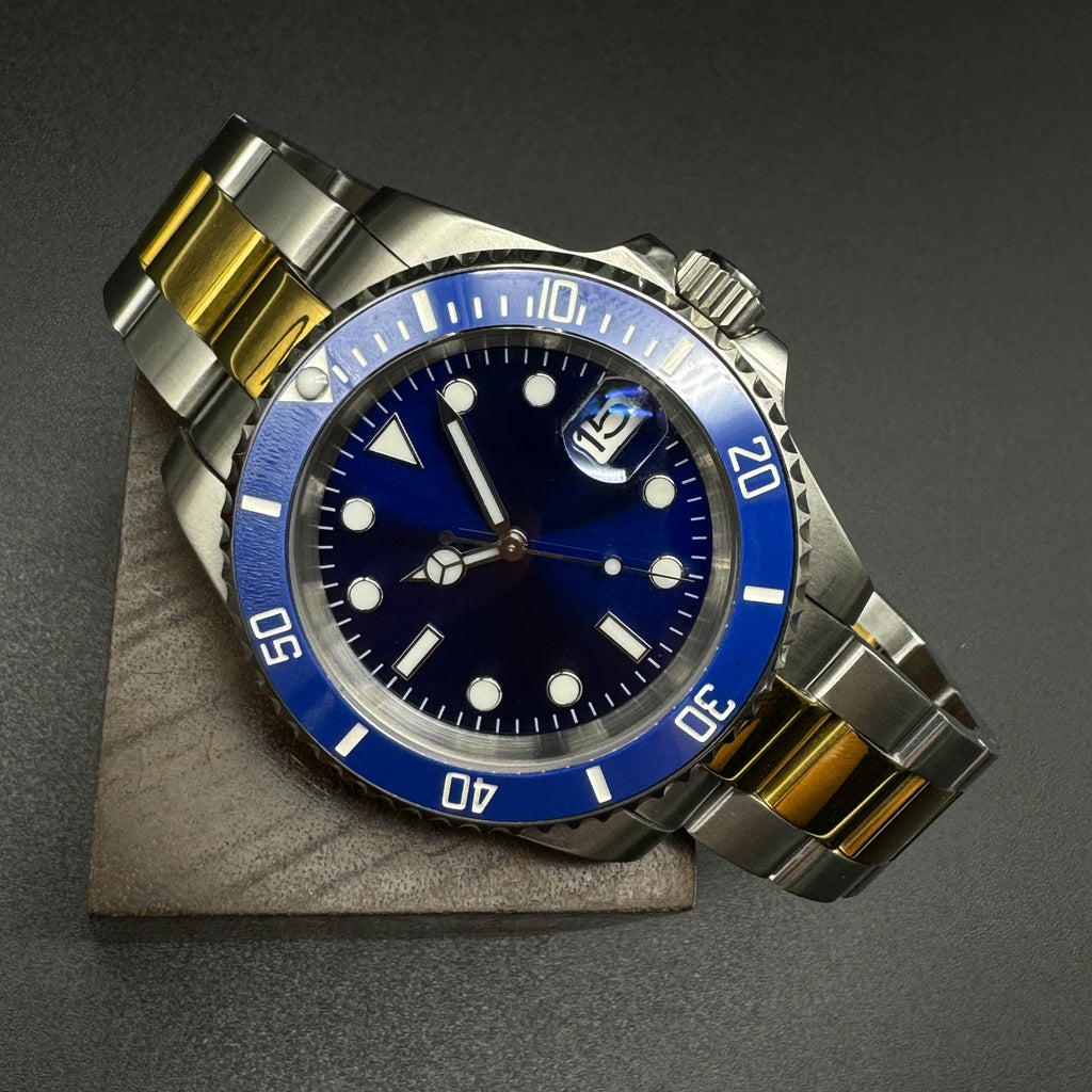 Blue Submariner Watch Steel and Yellow Gold Oyster – Honcos Straps