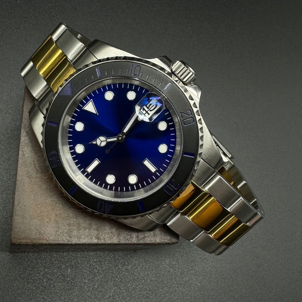 Blue Submariner Watch Steel and Yellow Gold Oyster – Honcos Straps