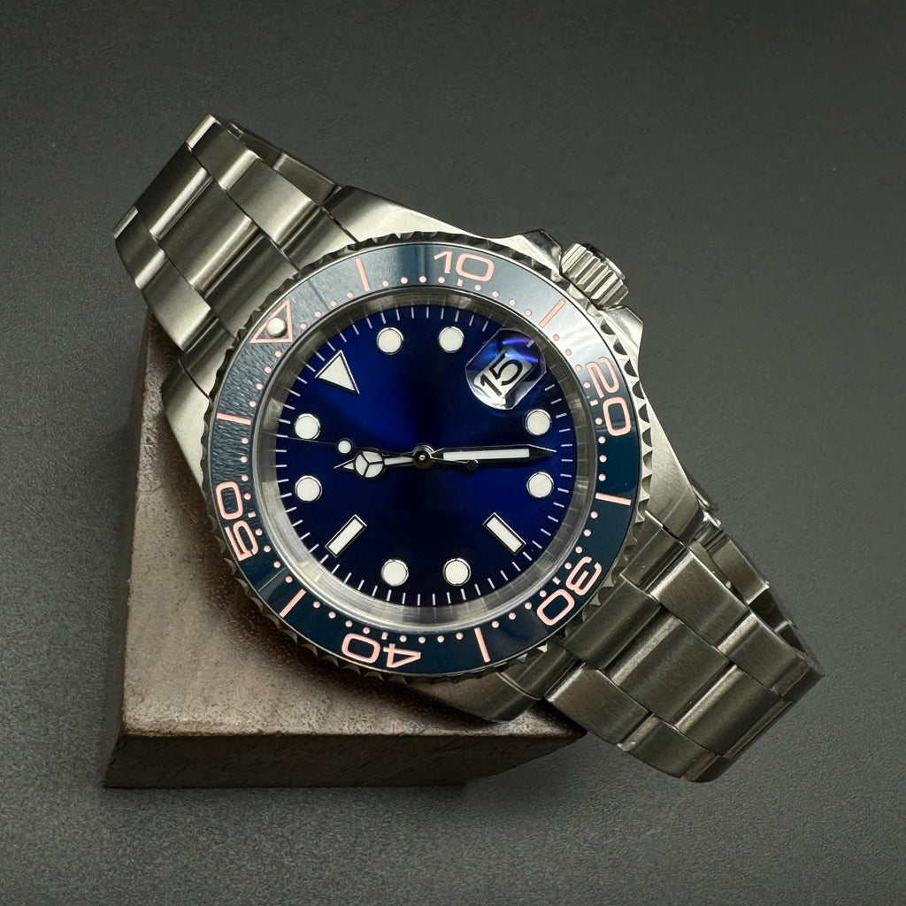 Blue Submariner Watch Silver Oyster – Honcos Straps