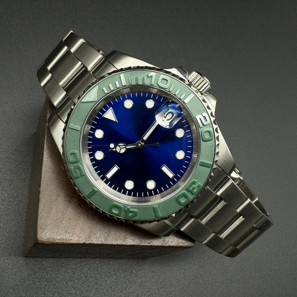 Blue Submariner Watch Silver Oyster – Honcos Straps