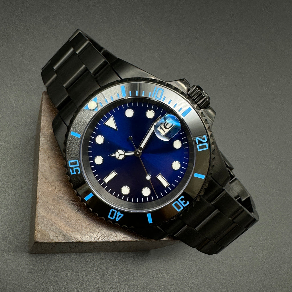 Blue Submariner Watch Black Oyster – Honcos Straps
