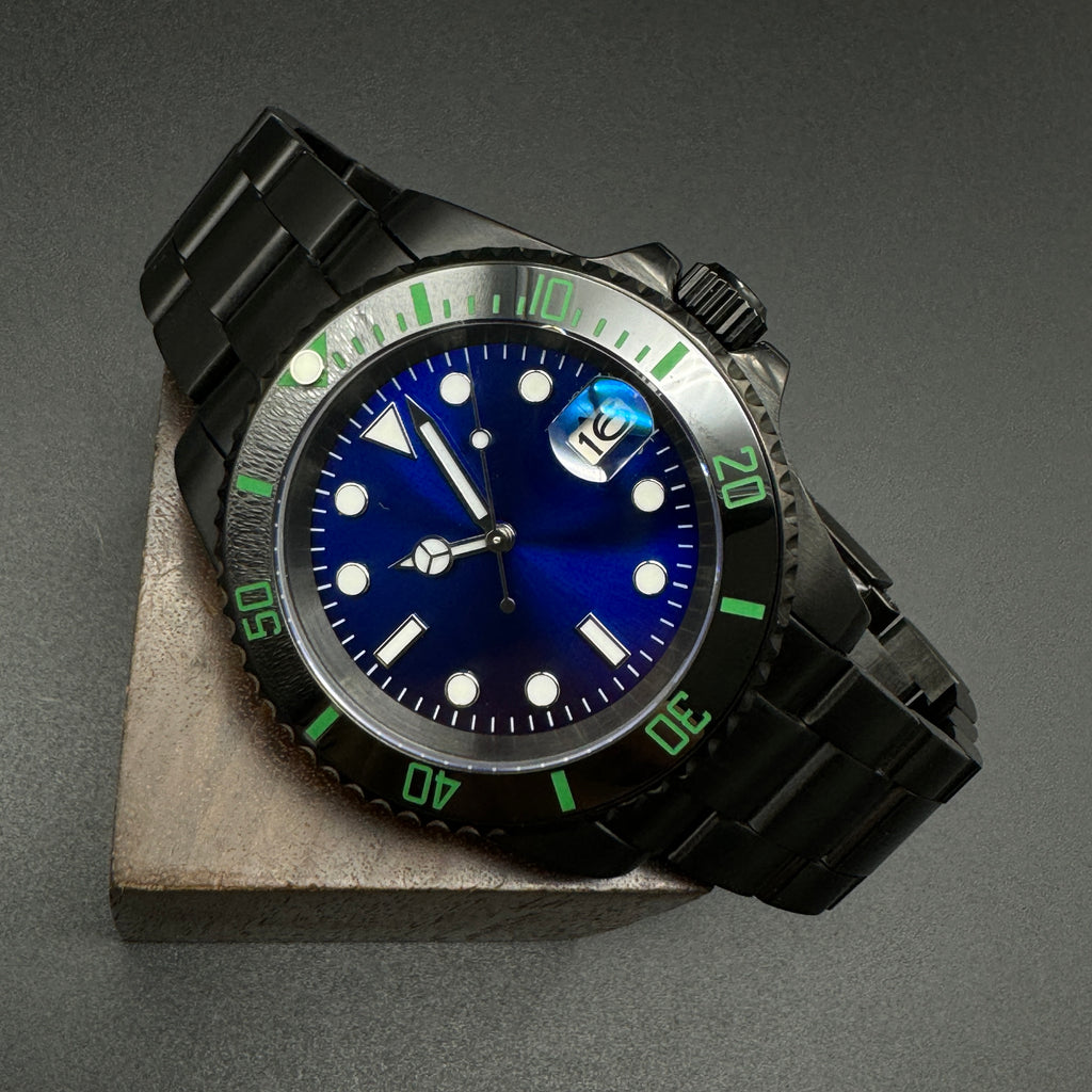 Blue Submariner Watch Black Oyster – Honcos Straps