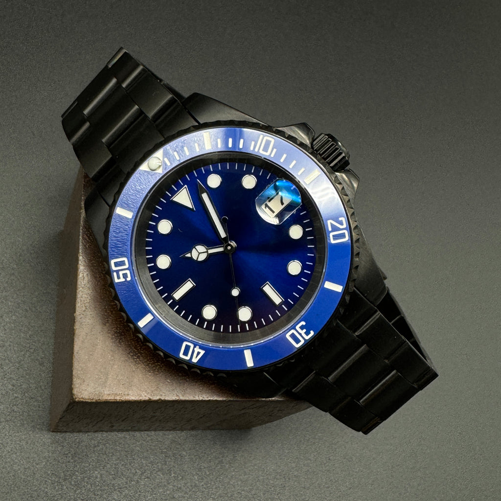 Blue Submariner Watch Black Oyster – Honcos Straps