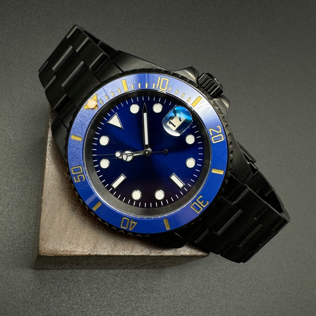 Blue Submariner Watch Black Oyster – Honcos Straps