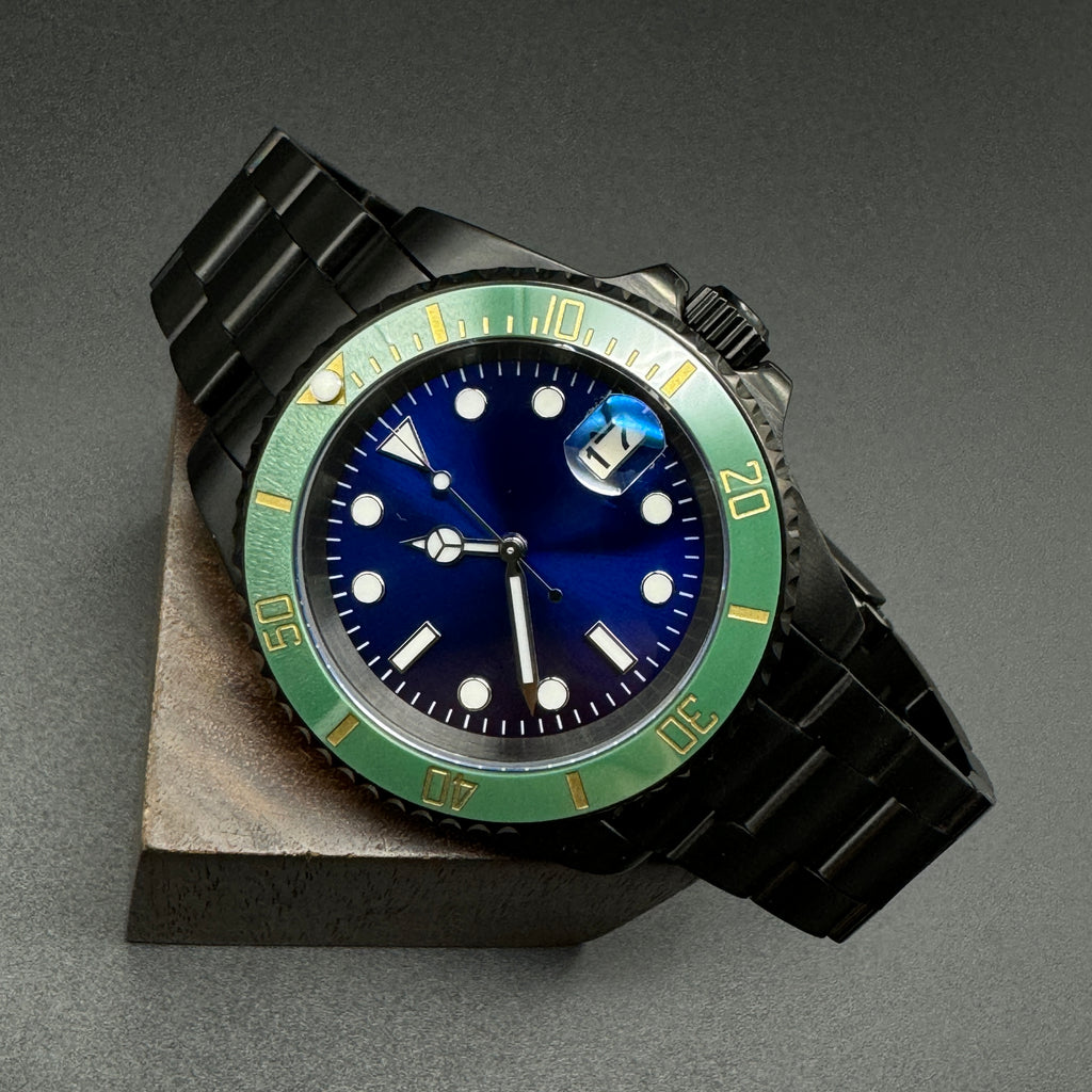 Blue Submariner Watch Black Oyster – Honcos Straps