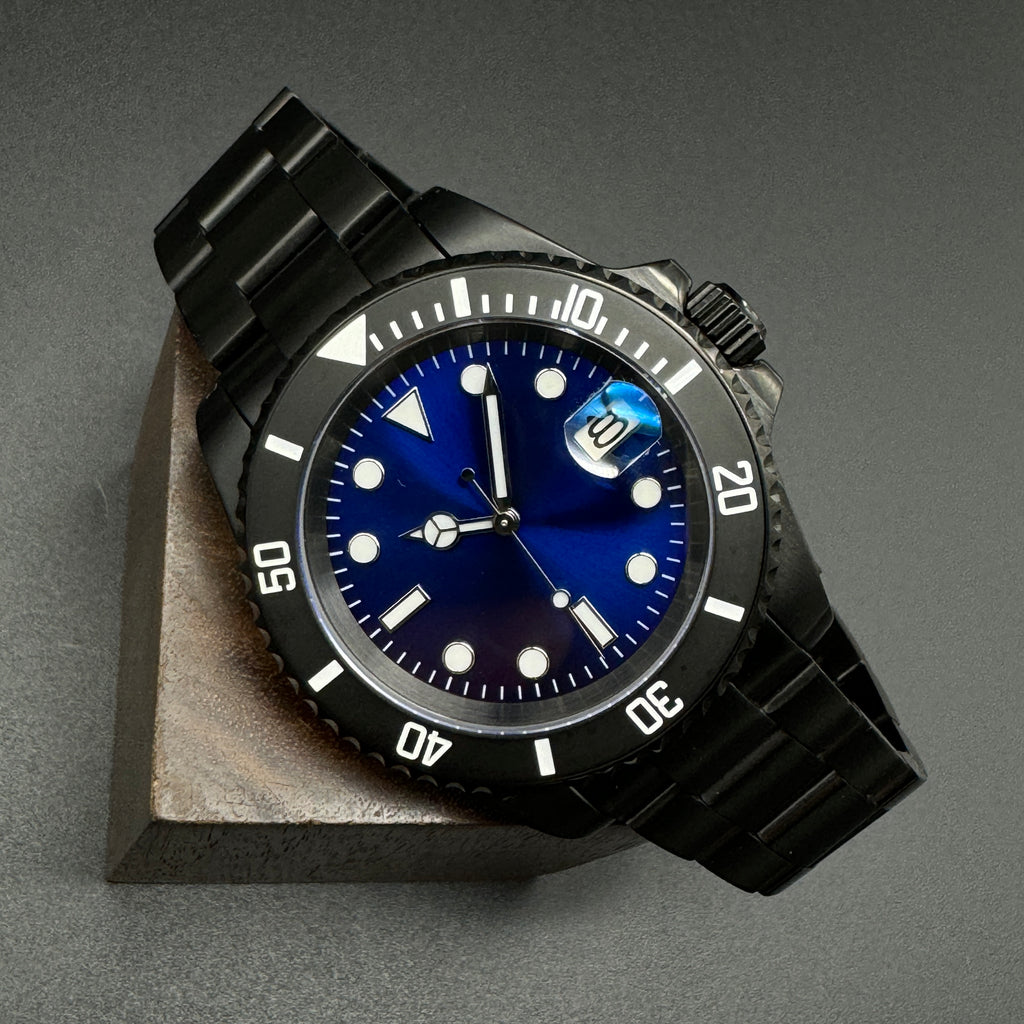 Blue Submariner Watch Black Oyster – Honcos Straps