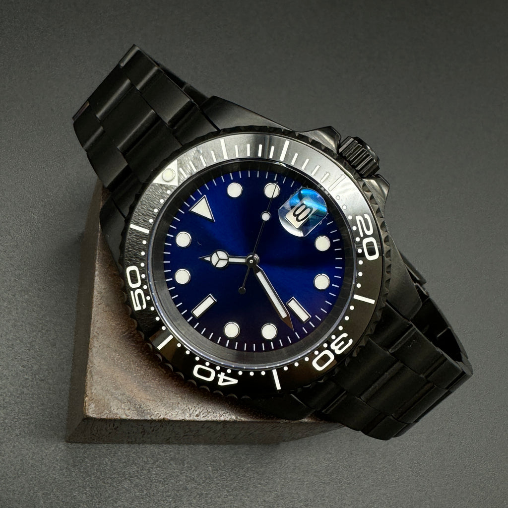 Blue Submariner Watch Black Oyster – Honcos Straps