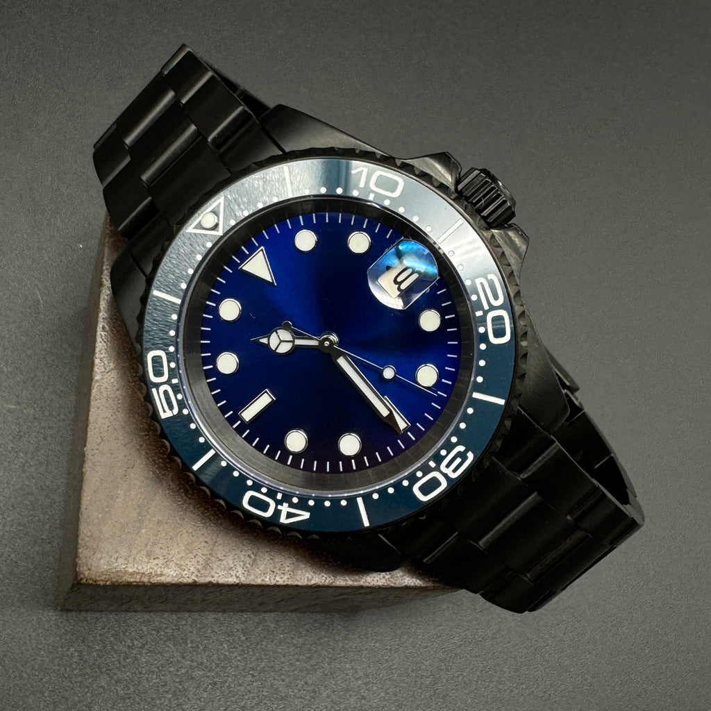 Blue Submariner Watch Black Oyster – Honcos Straps
