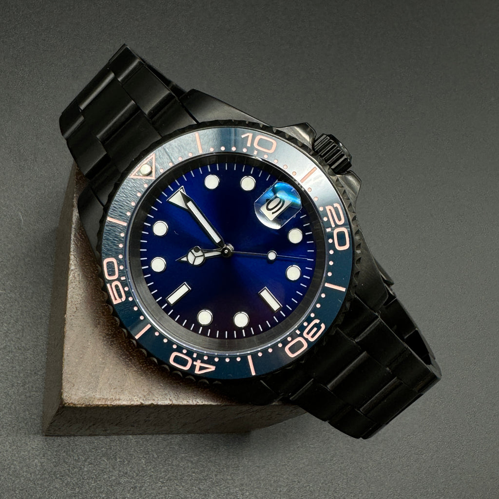 Blue Submariner Watch Black Oyster – Honcos Straps