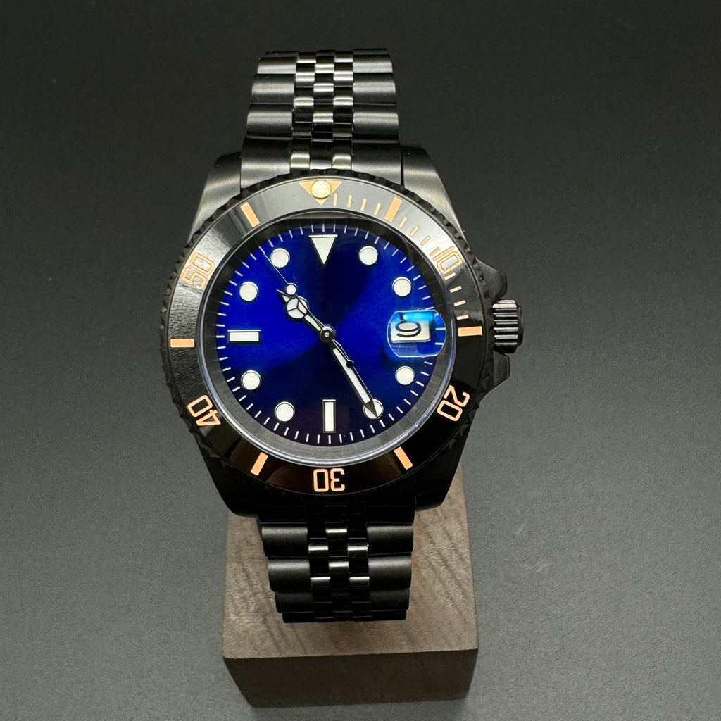 Blue Submariner Watch Black Jubilee – Honcos Straps