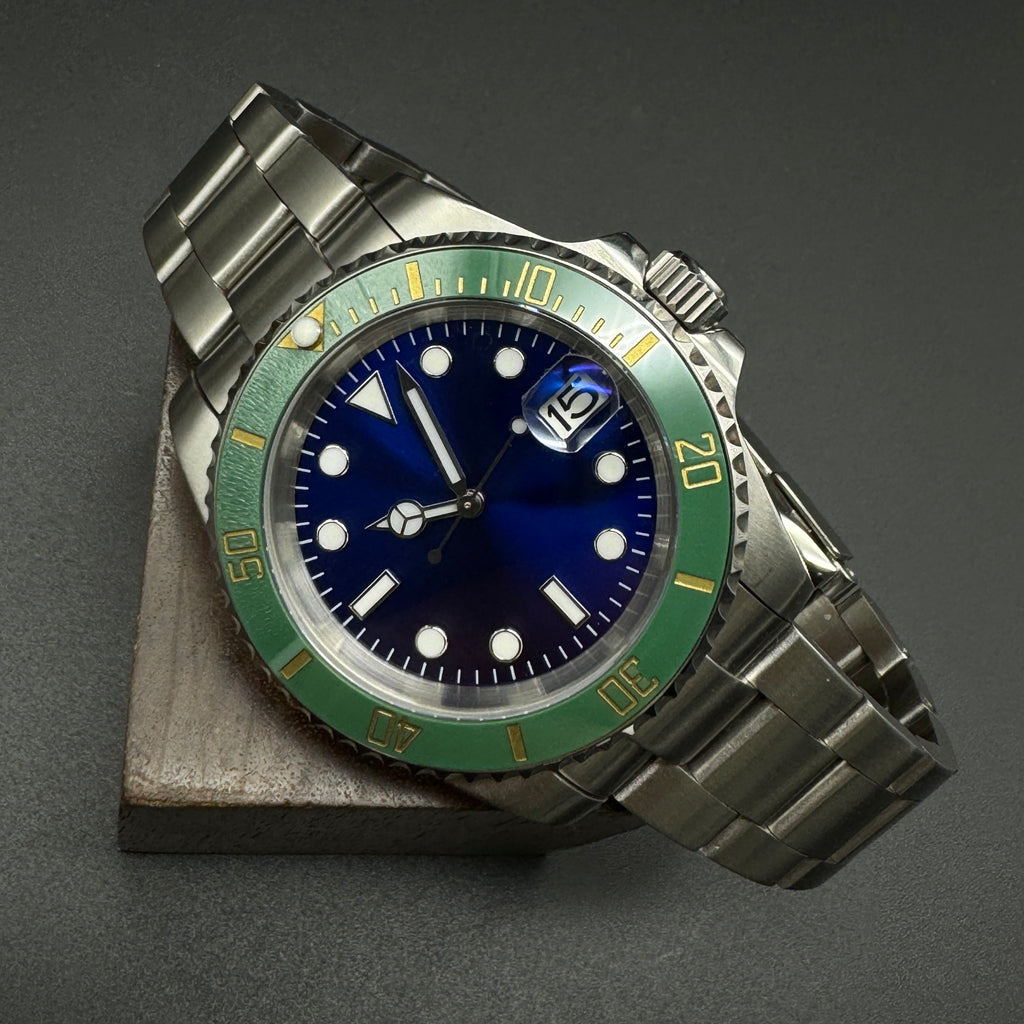 Blue Submariner Watch Silver Oyster – Honcos Straps