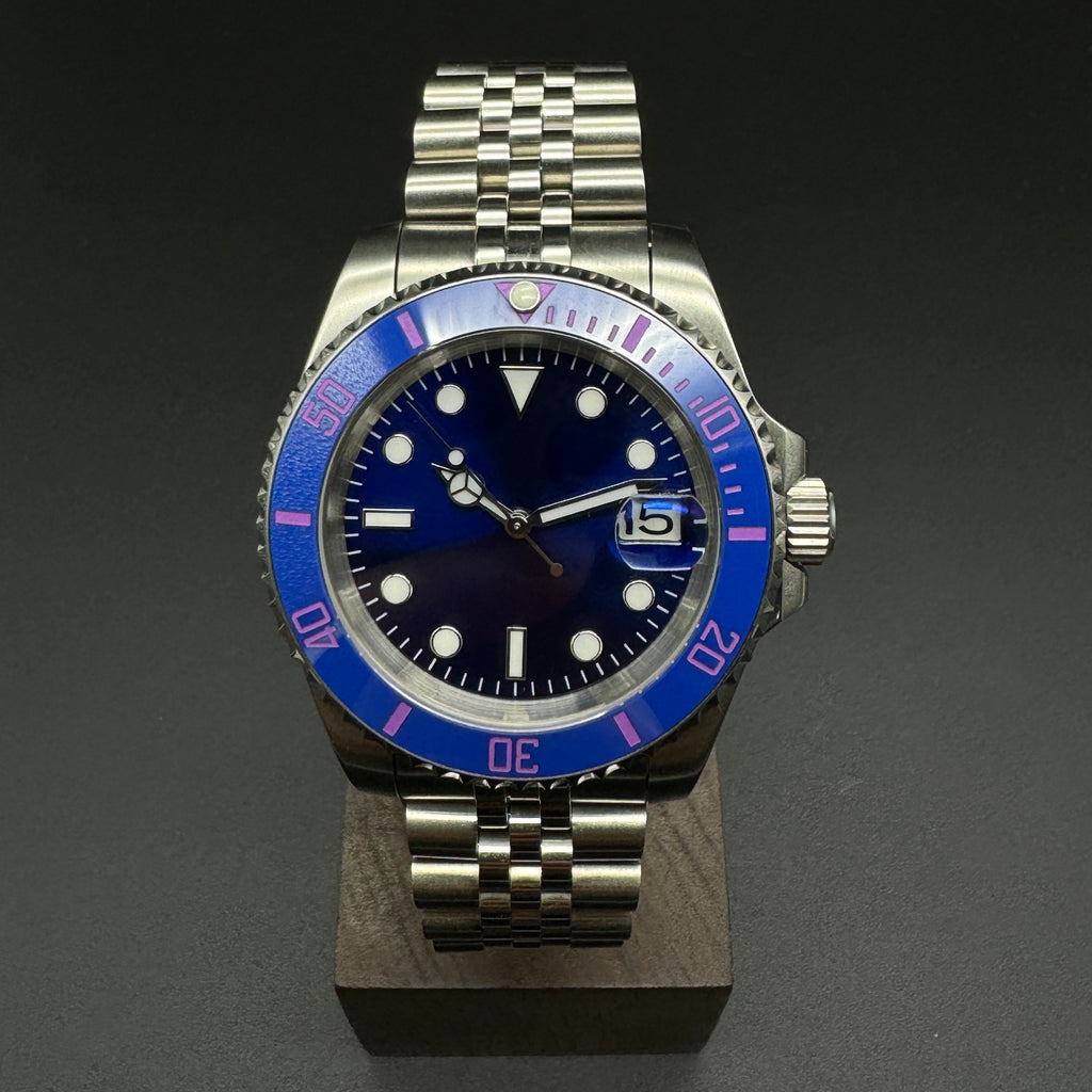 Blue Submariner Watch Silver Jubilee – Honcos Straps